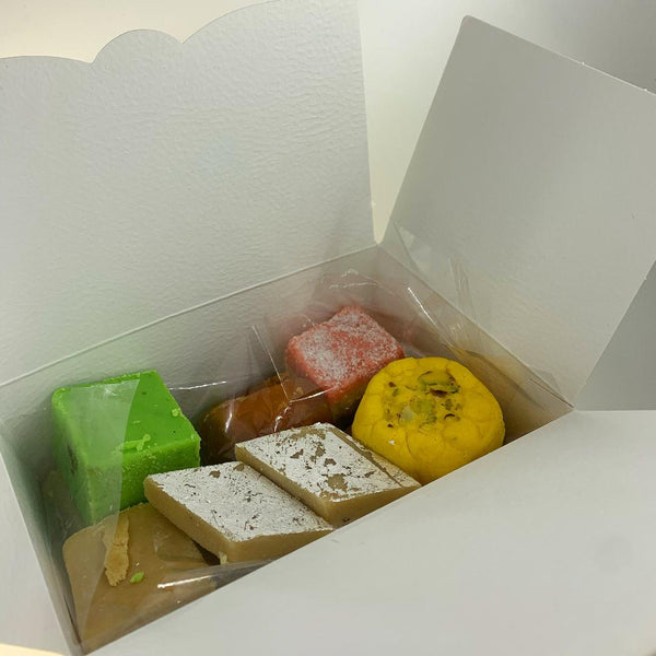 Silver Gift Box: Mixed Mithai - Gupta's - Indian Sweets & Savouries